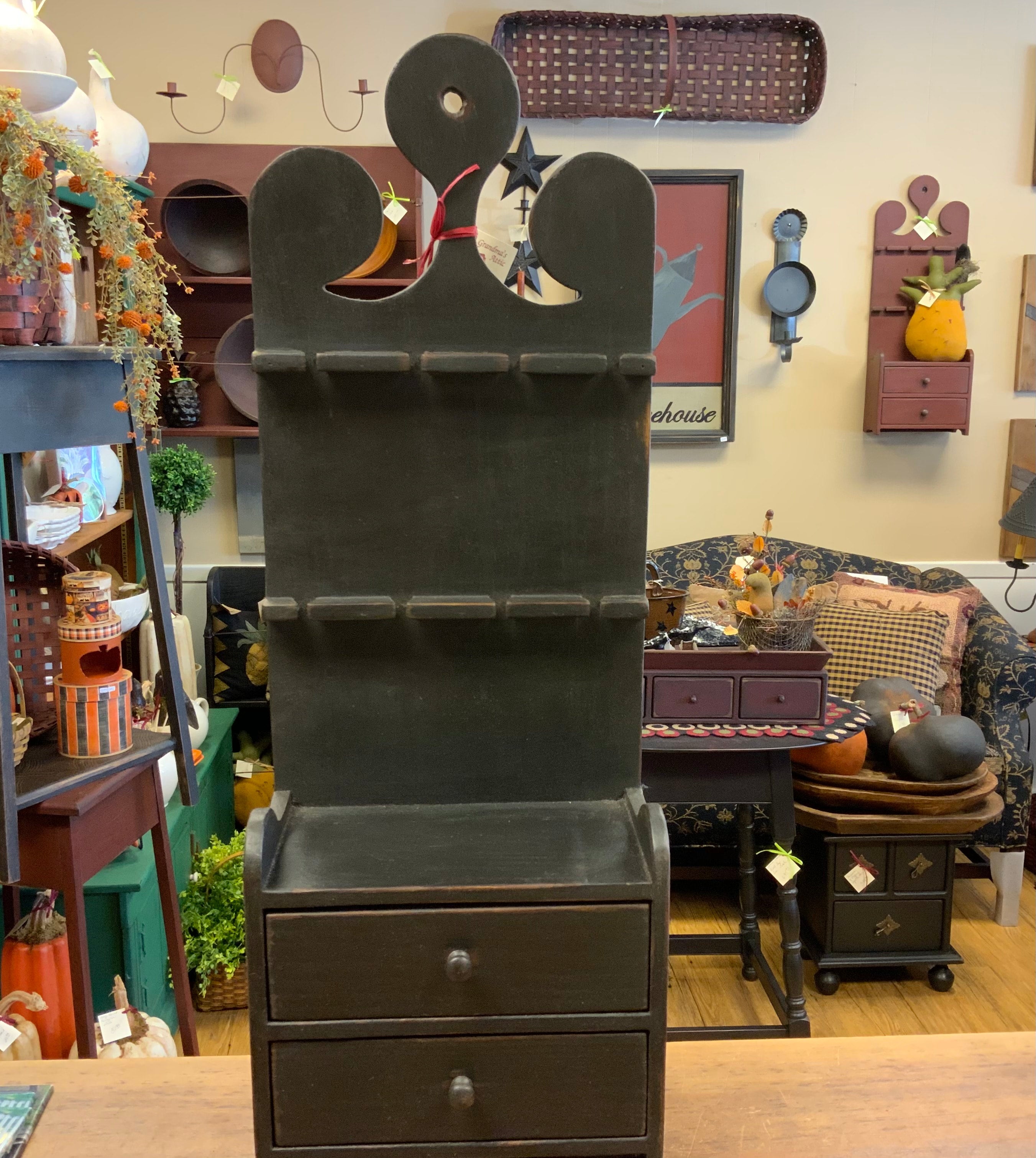 Spoon Rack with Drawers | Grandma’s Attic, Ltd.